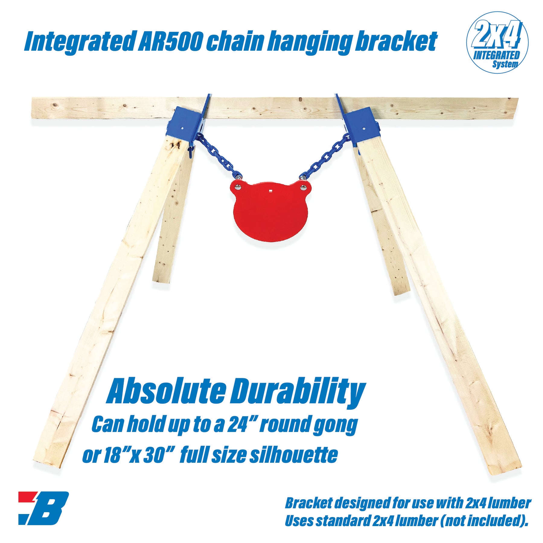 Bash Targets Target Stand Horizontal 2x4 — Targets Unlimited