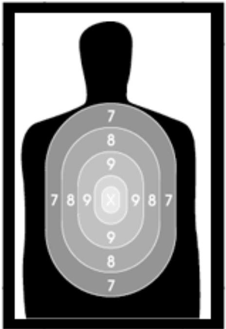 B-27E-GS Gray Shaded |23"x 35" — Targets Unlimited