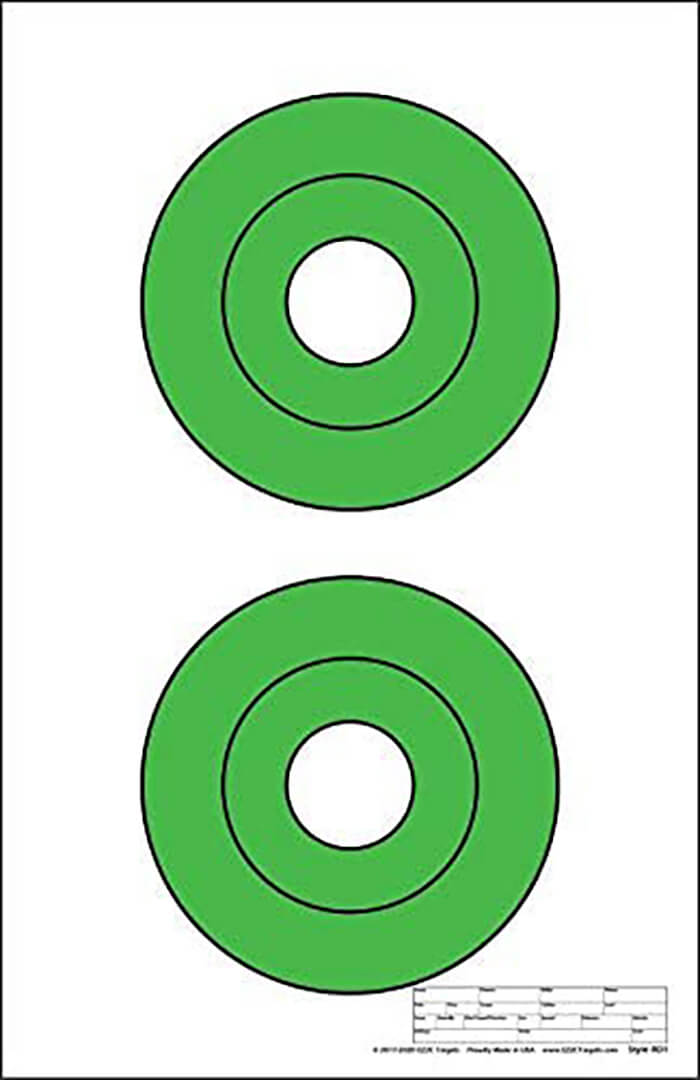 11" x 17" Green Bullseye Targets - 25 Pack – Targets Unlimited