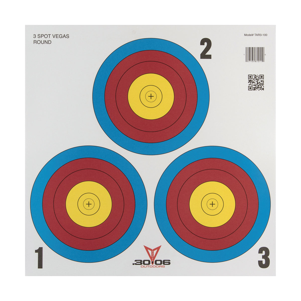 .30-06 3 Spot Vegas Paper Target 100 Count — Targets Unlimited