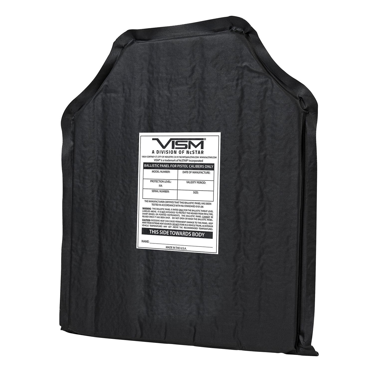 Vism Soft Ballistic Panel 10 in x 12 in Shooters Cut – Targets Unlimited