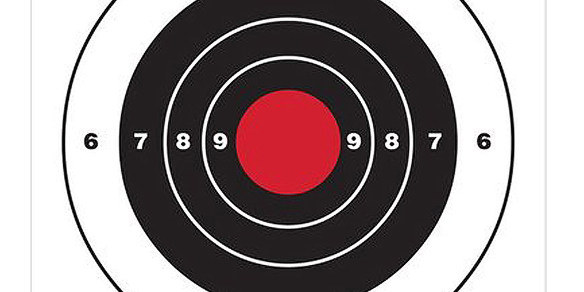 Birchwood Casey EZEScorer Bullseye Paper Target 8" x 8" — Targets Unlimited
