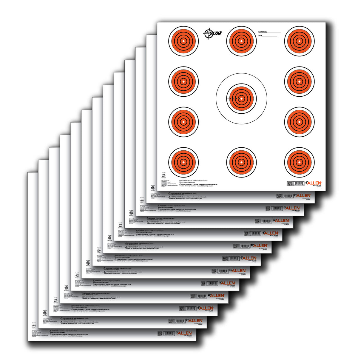 EZAim Paper Targets Indoor SPOT Paper Target 12" x 12" — Targets Unlimited