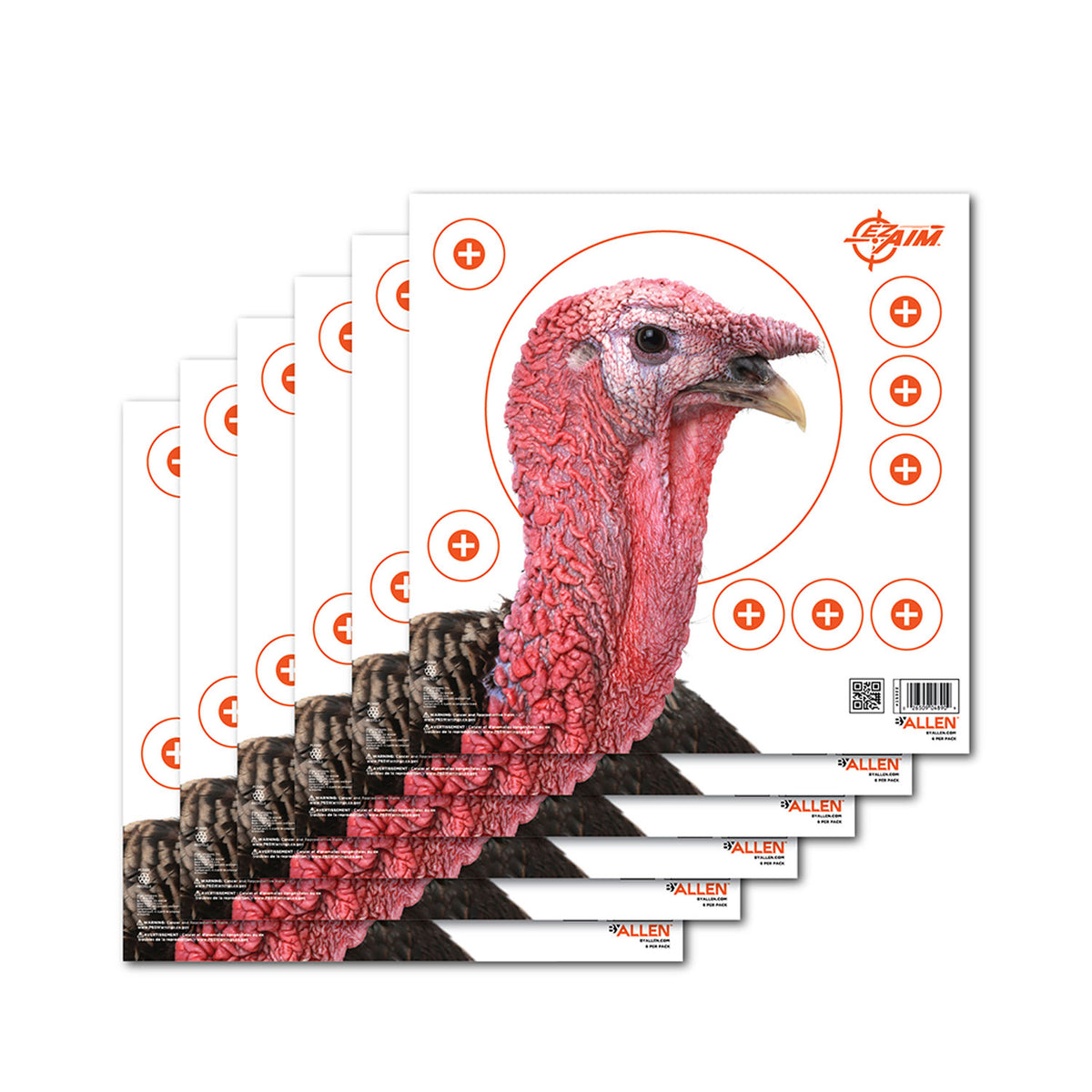EZAim Paper Targets Four Color Turkey 12" x 12" — Targets Unlimited