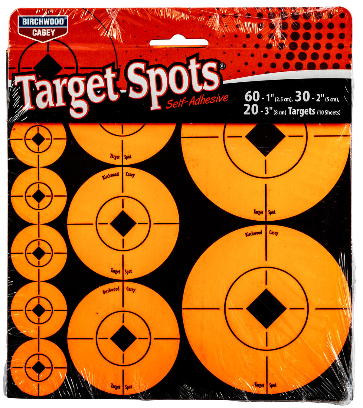 Birchwood Casey Target Spots SelfAdhesive Paper Bullseye Black & Orang ...