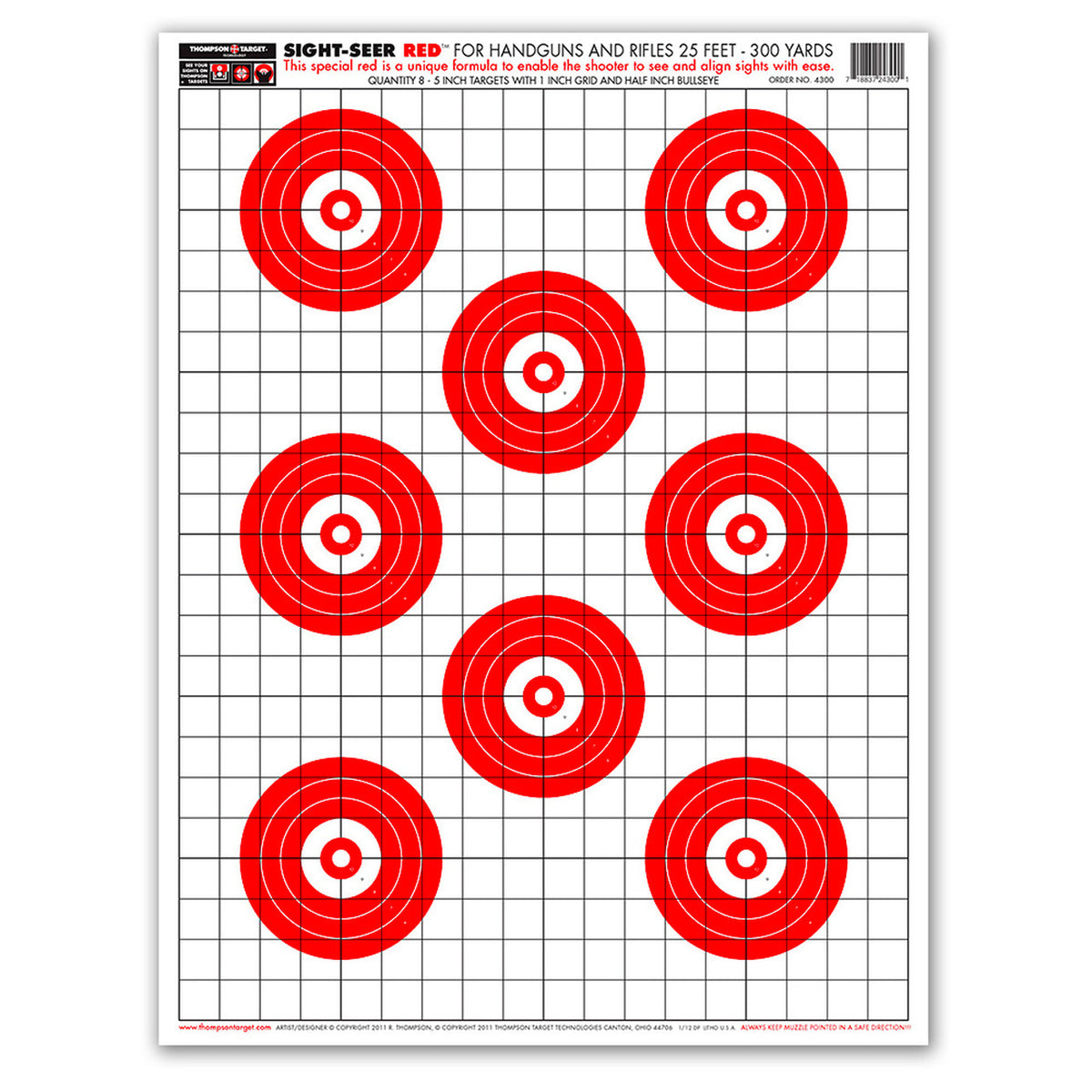 Sight Seer Red - Paper Bullseye Shooting Targets - 19"x25" — Targets ...