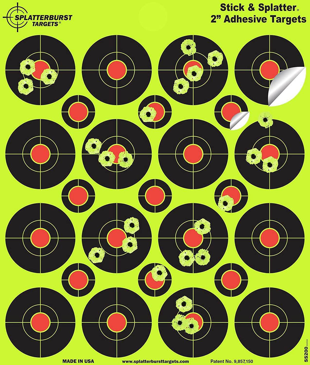2 inch Stick & Splatter Self Adhesive Shooting Targets — Targets Unlimited