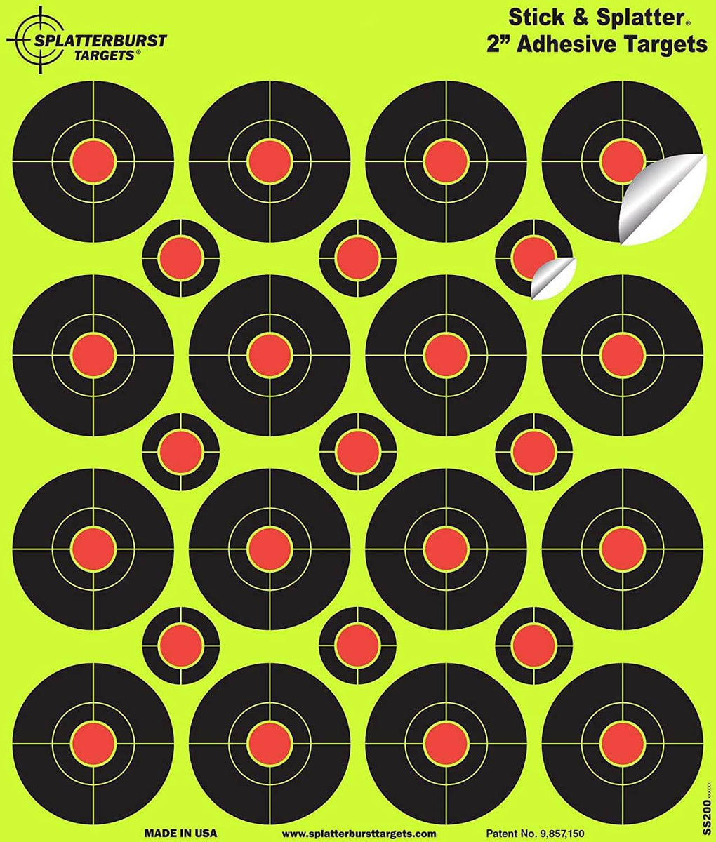 2 inch Stick & Splatter Self Adhesive Shooting Targets – Targets Unlimited