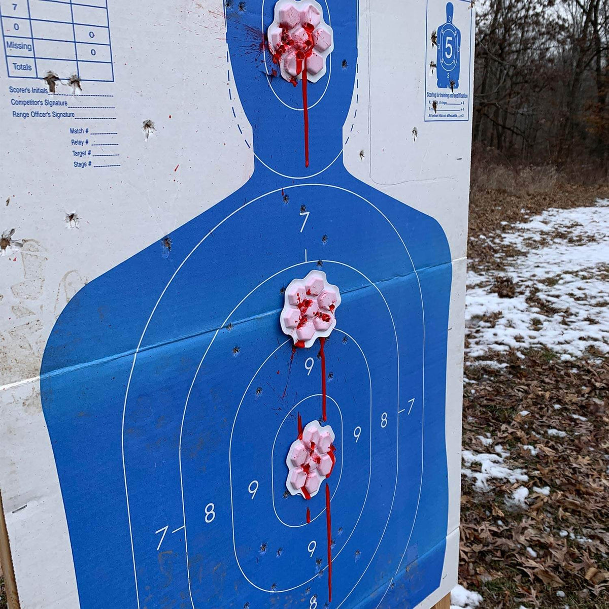 6 Adhesive Bleeding Targets – Targets Unlimited