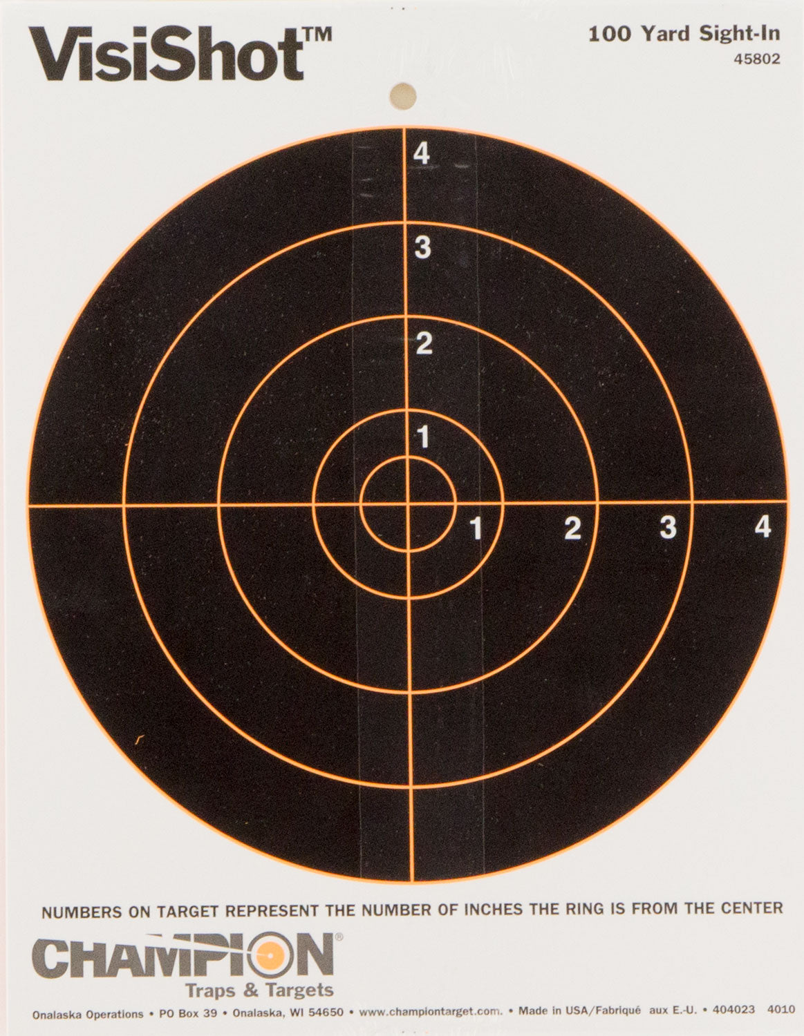 Champion Targets VisiShot Interactive Paper Bullseye Black & White ...