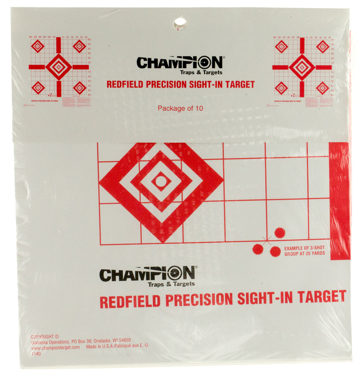 Champion Targets Redfield Precision SightIn Target 5 Diamond Hanging P ...
