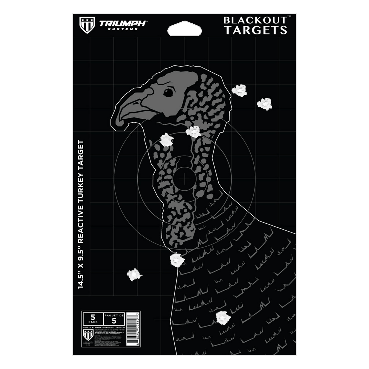 Blackout, Turkey Splatter Targets - 5PK — Targets Unlimited