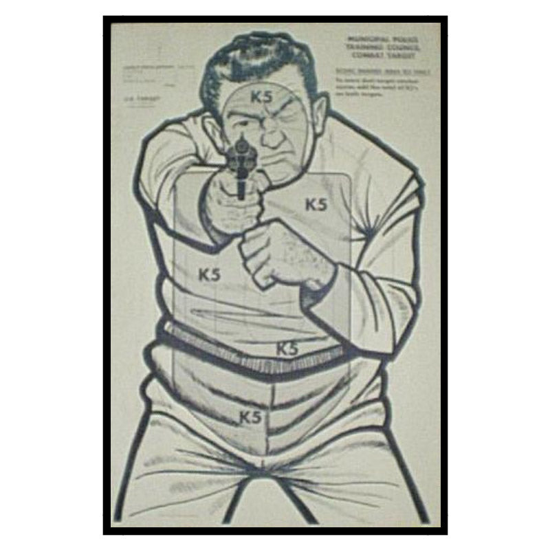 K-5 Municipal Police Bad Guy Target | 23"x35" — Targets Unlimited