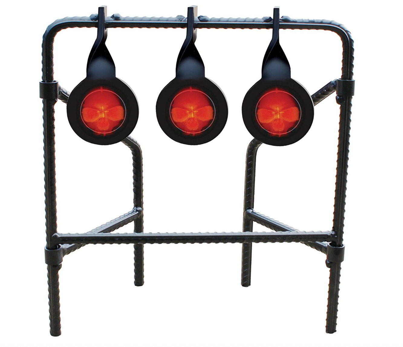 Bonehead Rebar Triple Spinner Steel Target — Targets Unlimited