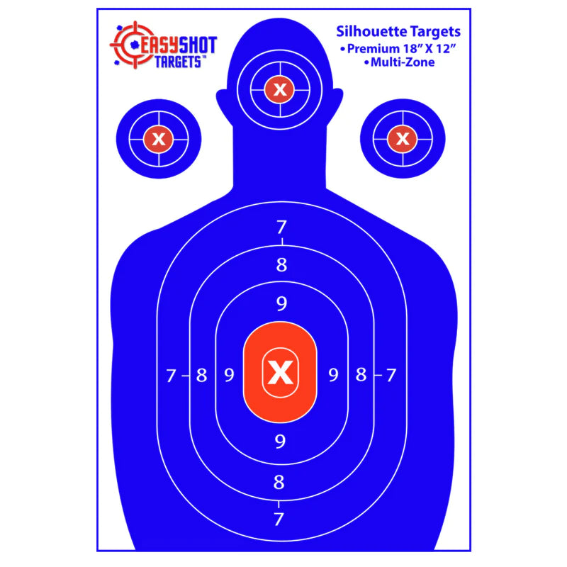 EZ Shot Blue Silhouette Target | 12"x18" — Targets Unlimited