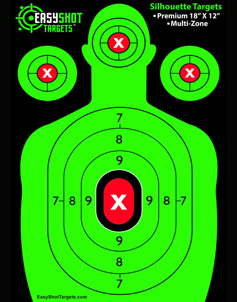 EZ Shot Green Silhouette Target | 12"x18" — Targets Unlimited