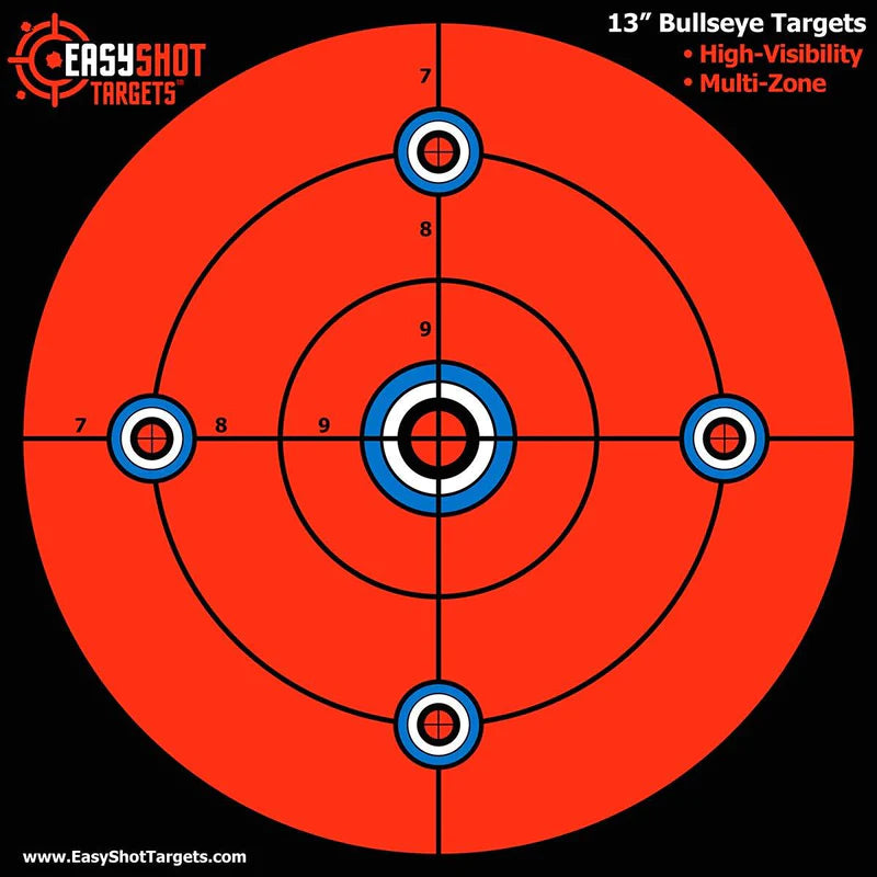 EZ Shot Orange Bullseye Target | 13"x13" – Targets Unlimited