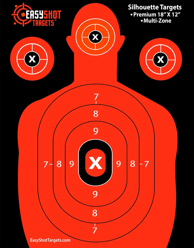 EZ Shot Orange Silhouette Target | 12"x18" — Targets Unlimited