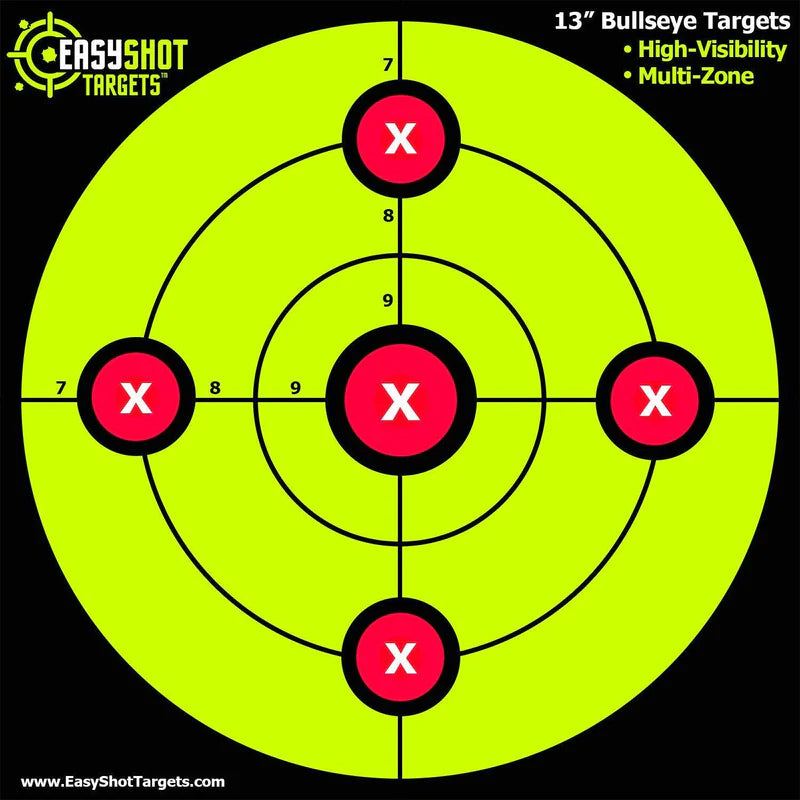 EZ Shot Yellow Bullseye Target | 13"x13" – Targets Unlimited